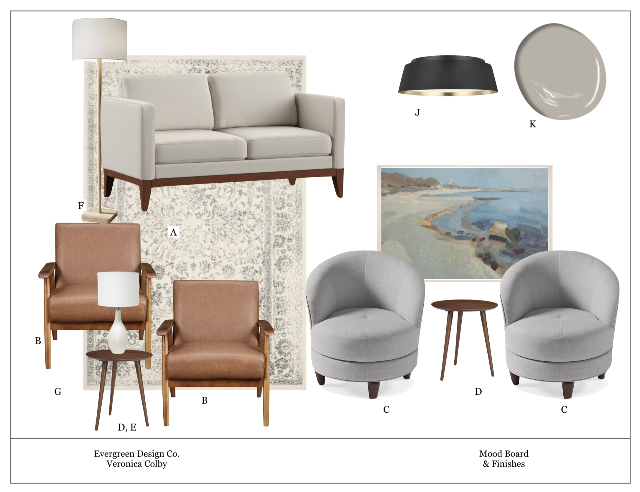 Virtual Design Mood Boards - Evergreen Design Co
